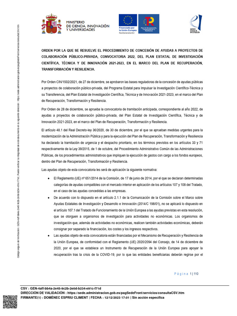 CPP2022 RC Web Firmada | PDF | Otorgar dinero) | Esfera pública