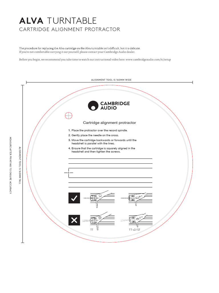 Alva Turntable Alignment Tool | PDF