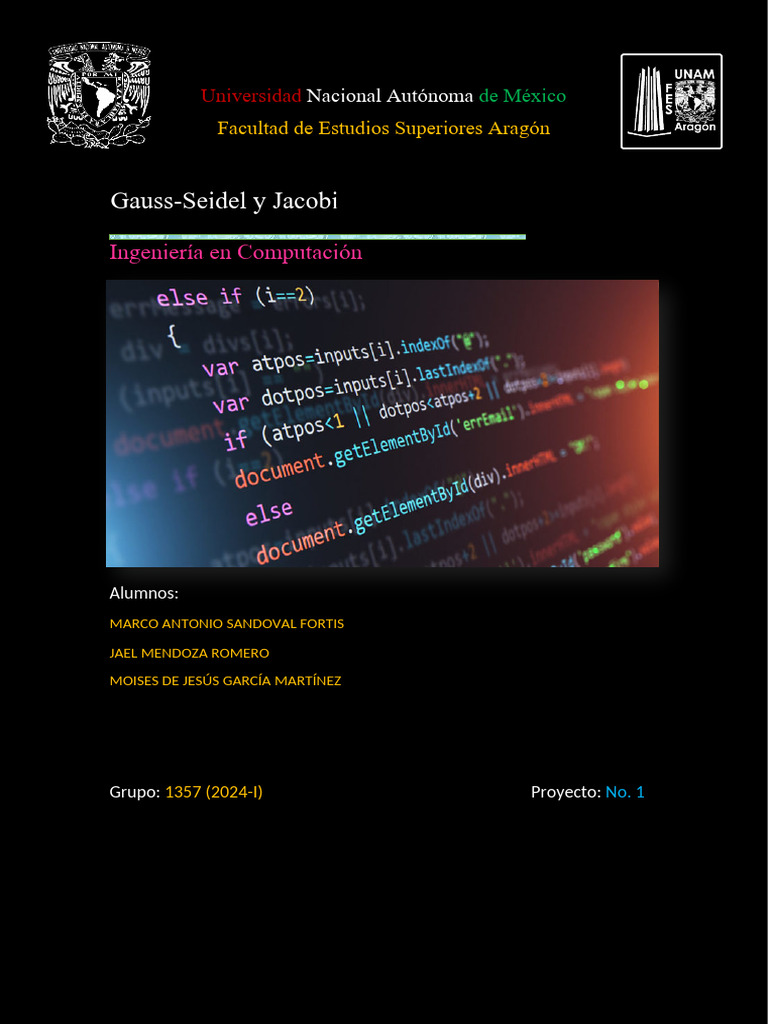 Proyecto de Metodos Numericos | PDF | Matriz (Matemáticas) | Ecuaciones