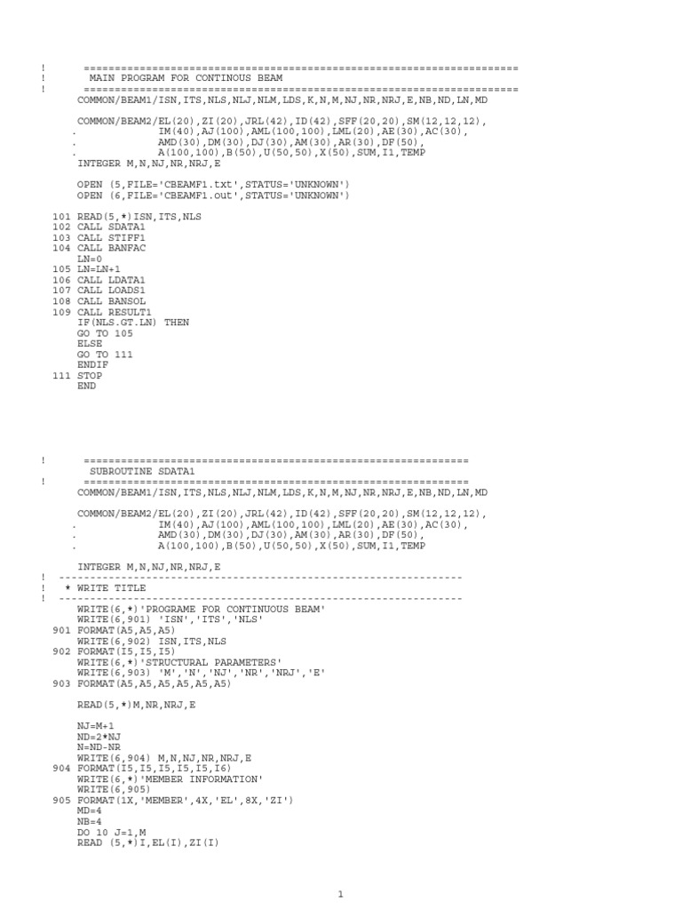 Beam Software | Download Free PDF | Mathematical Relations | Linear Algebra
