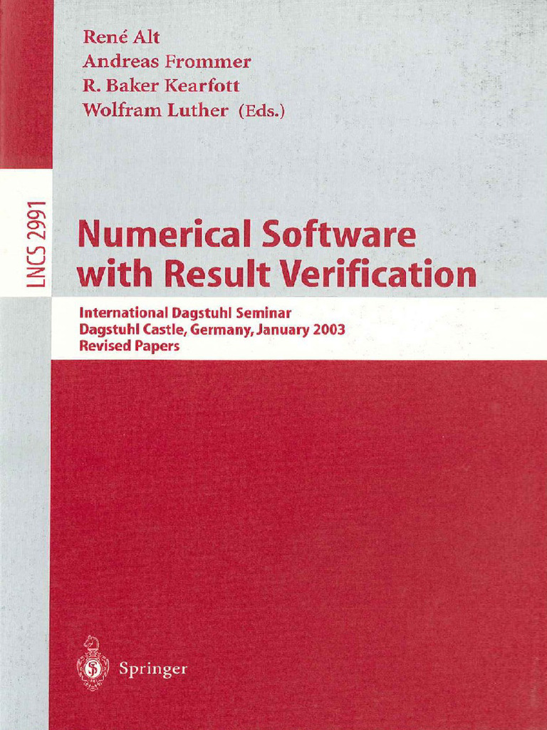 Numerical Software Result Verification | PDF | Class (Computer Programming) | Method (Computer ...