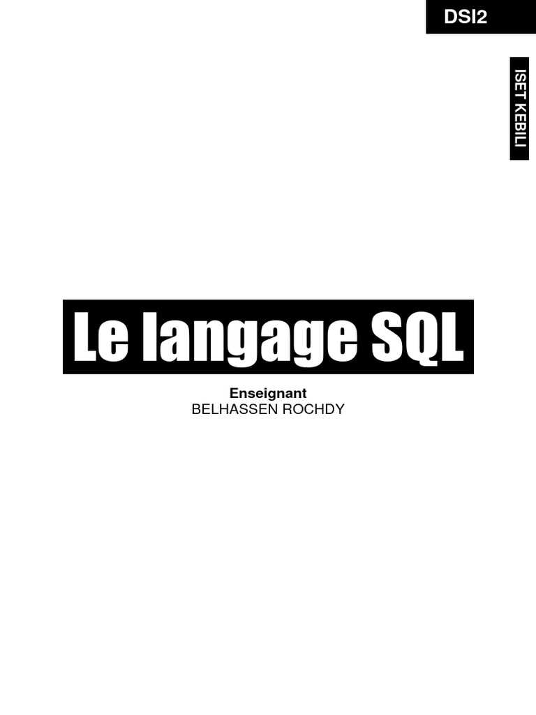 Le-langage-SQL | PDF Le-langage-SQL | PDF