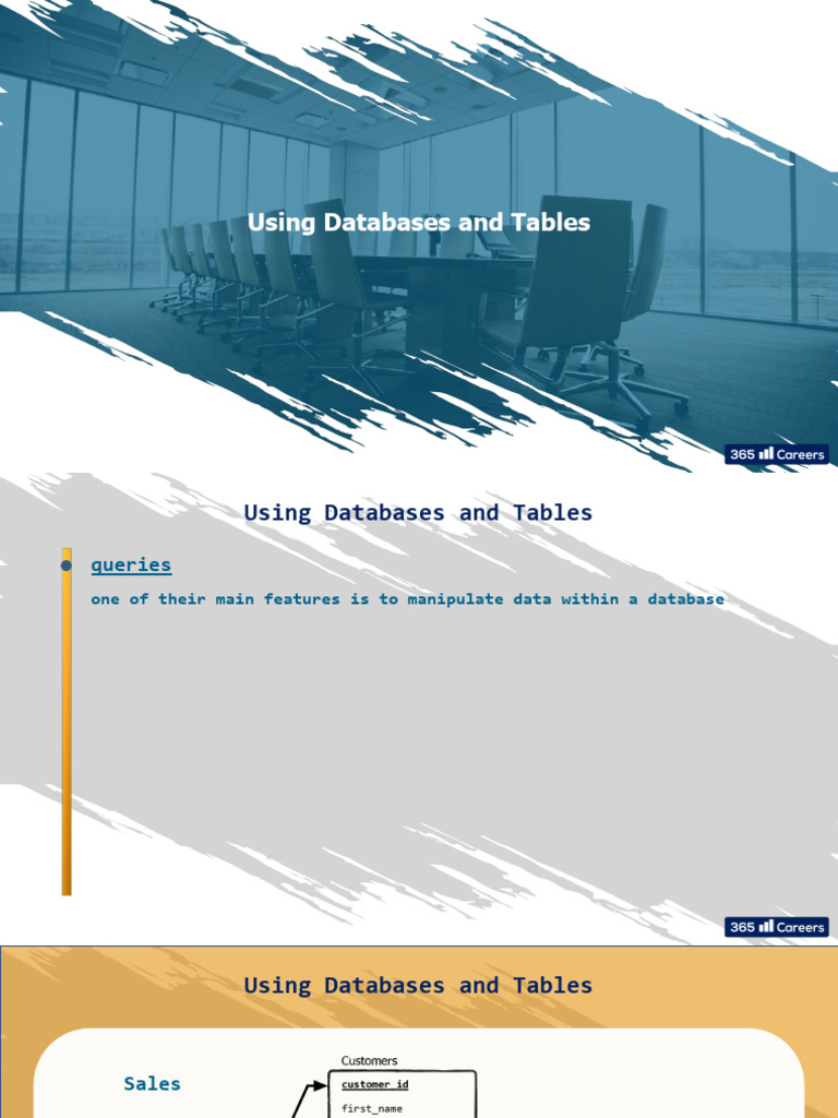 Using Databases and Tables | PDF