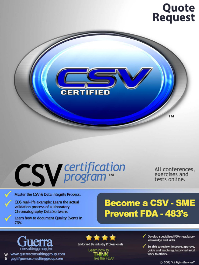 GCGI's CSV - Quote Request - Version 2019 | PDF | Comma Separated ...