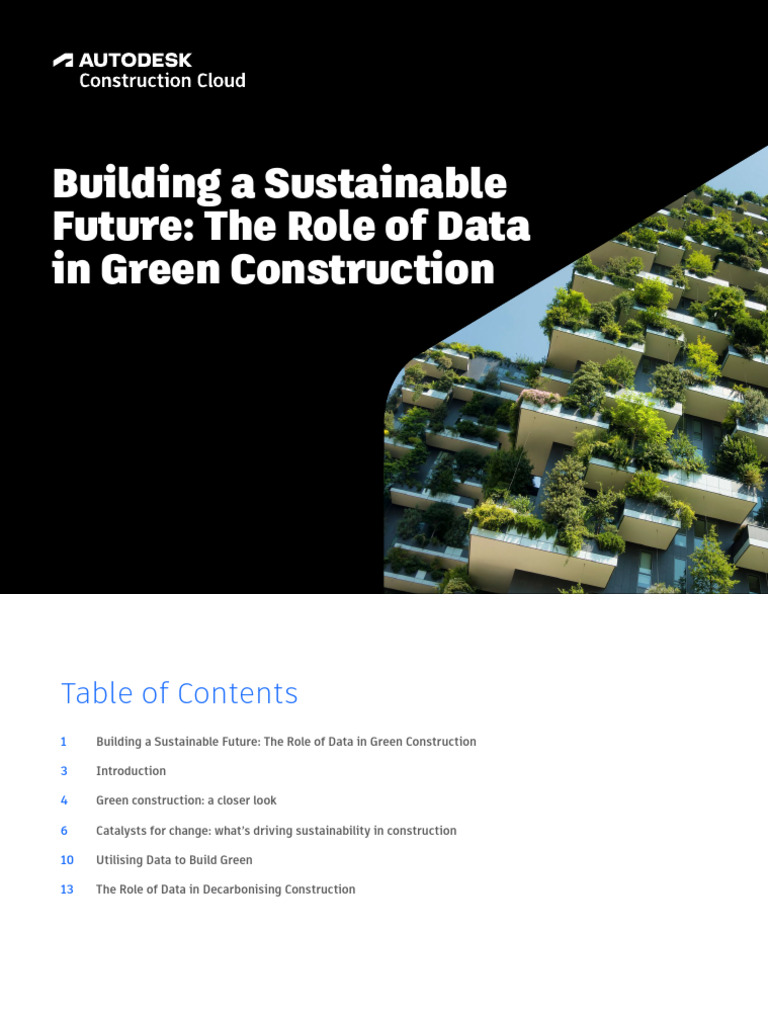 Building A Sustainable Future The Role of Data in Green Construction | PDF | Green Building ...