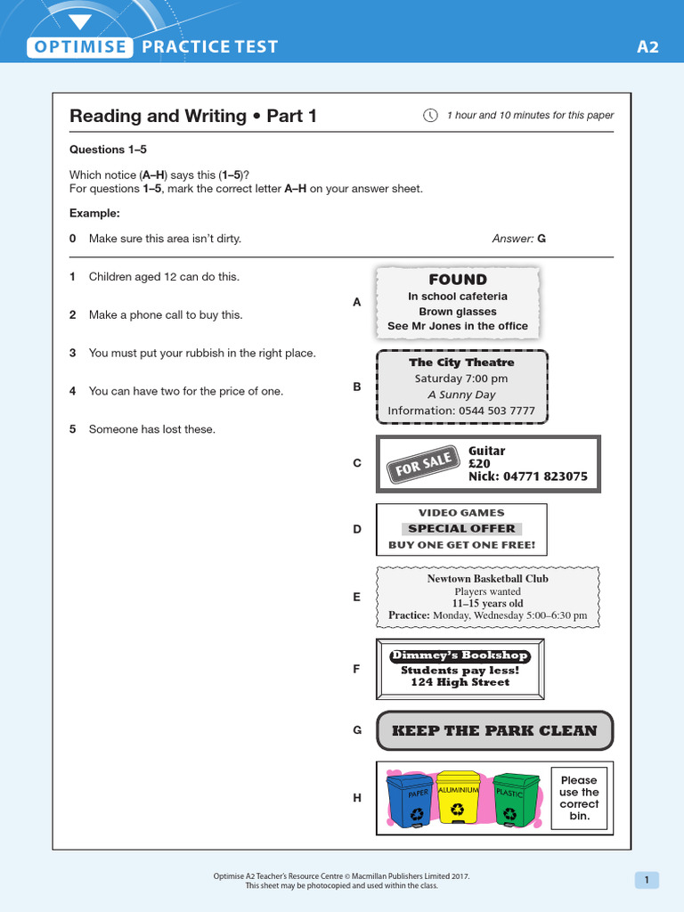 OPT A2 Practice Test | PDF
