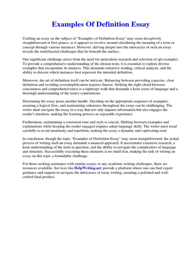 Examples of Definition Essay | PDF | Microscopy | Optics