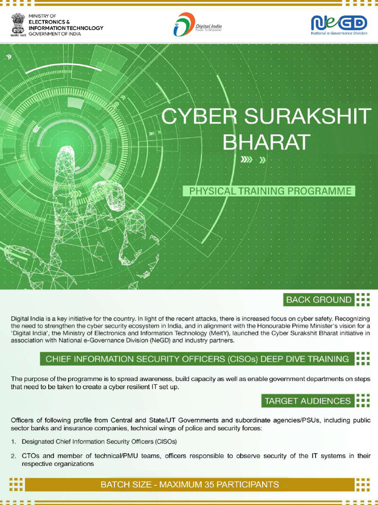 Cyber Surakshit Bharat Brochure | PDF