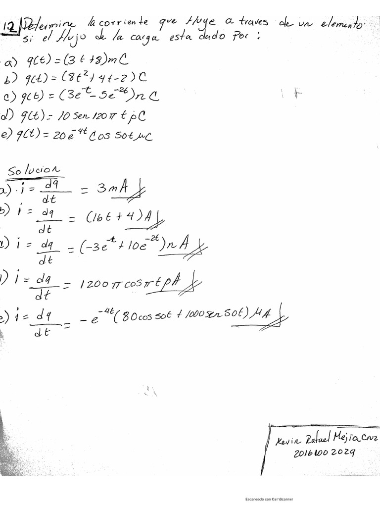 Tarea Ejercicios Pares Sadiku 5ta Edicion | PDF