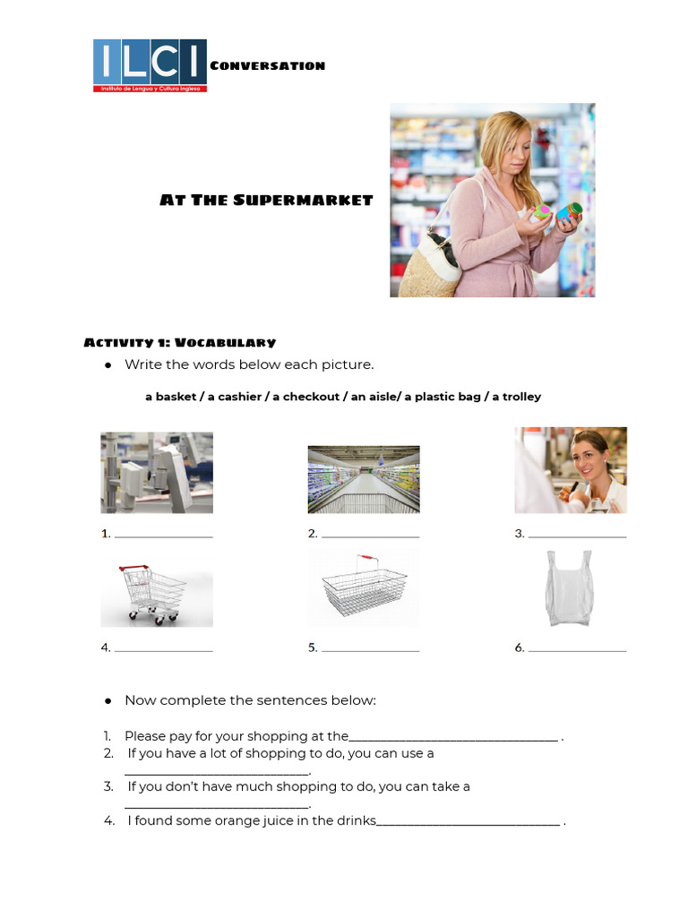 Supermarket Conversation Practice | PDF