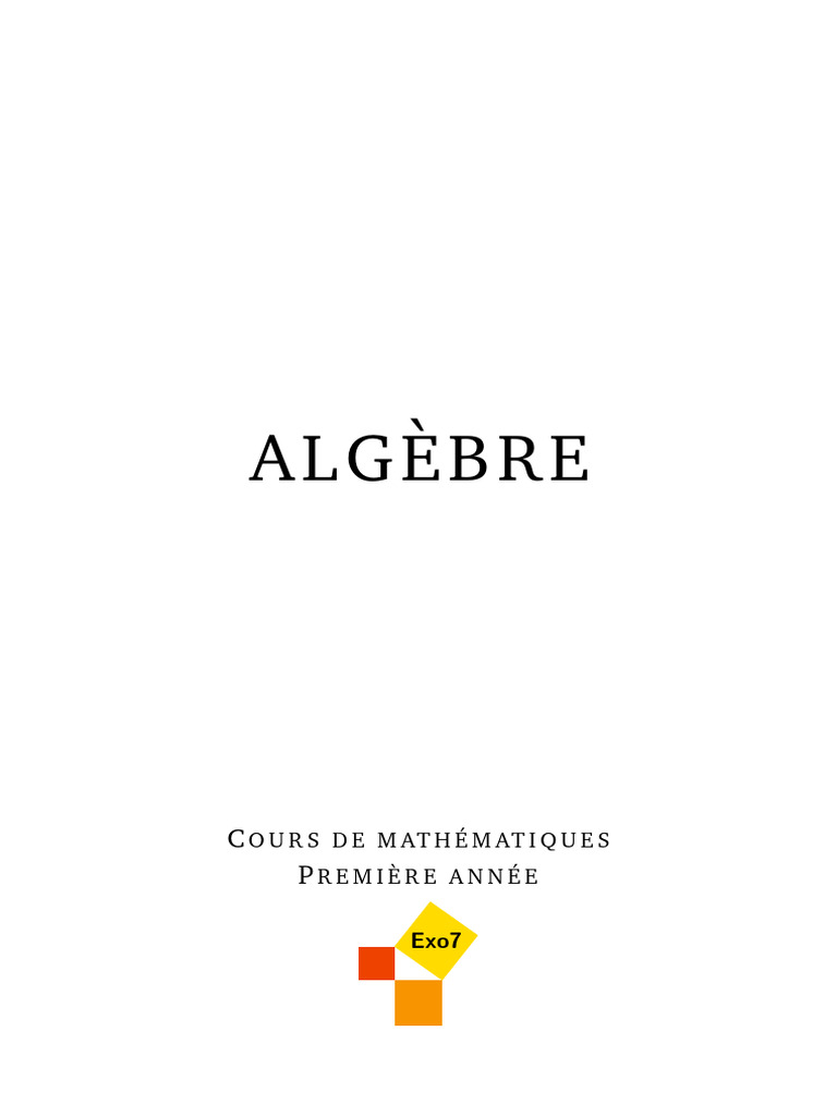 Algèbre Analyse | PDF