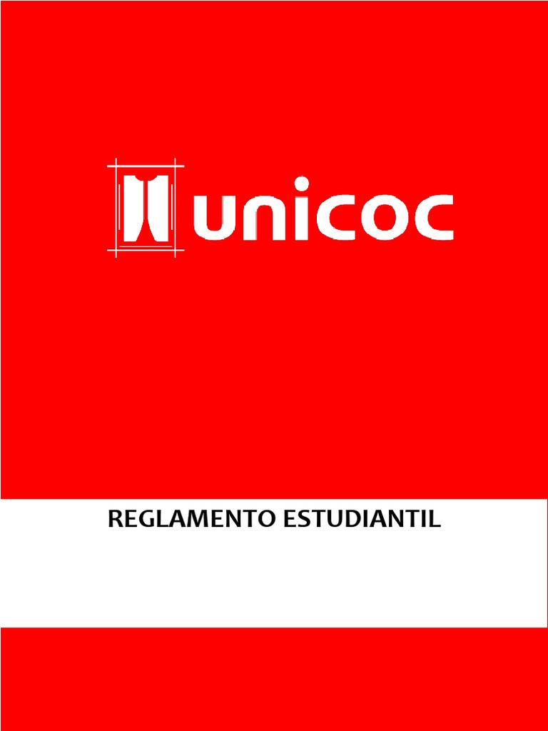 Reglamento Estudiantil UNICOC 2023 | PDF | Educación más alta | Plan de ...