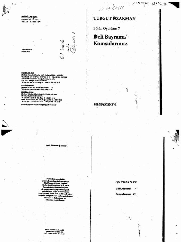 Turgut Özakman - Deli Bayramı (1) - Sıkıştırıldı | PDF