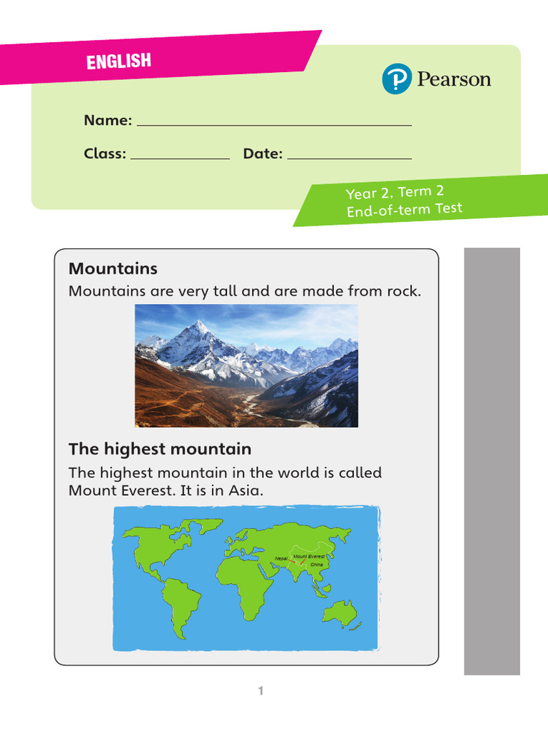 Ip PT Ip English Y2 T2eot2020 | PDF | Mountains | Mars