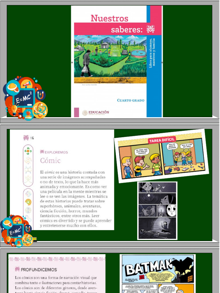 Partes y elementos del cómic en 4º grado | PDF | Cómics | Escritura