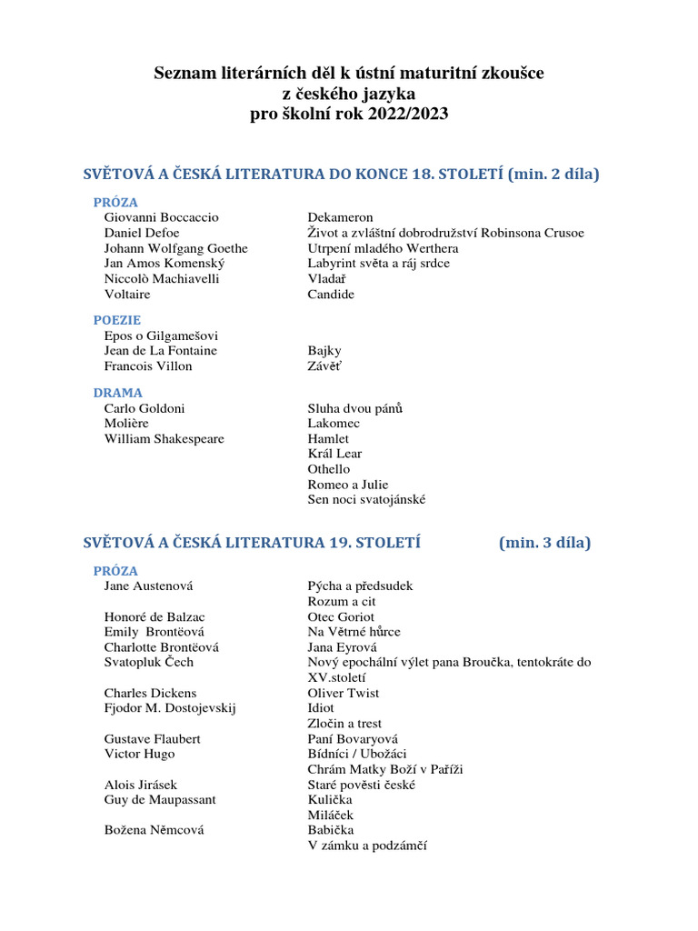 CJ Seznam Literatury | PDF