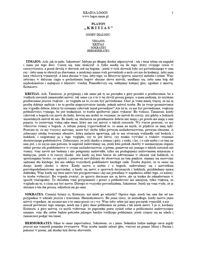 Platon Kritias | PDF