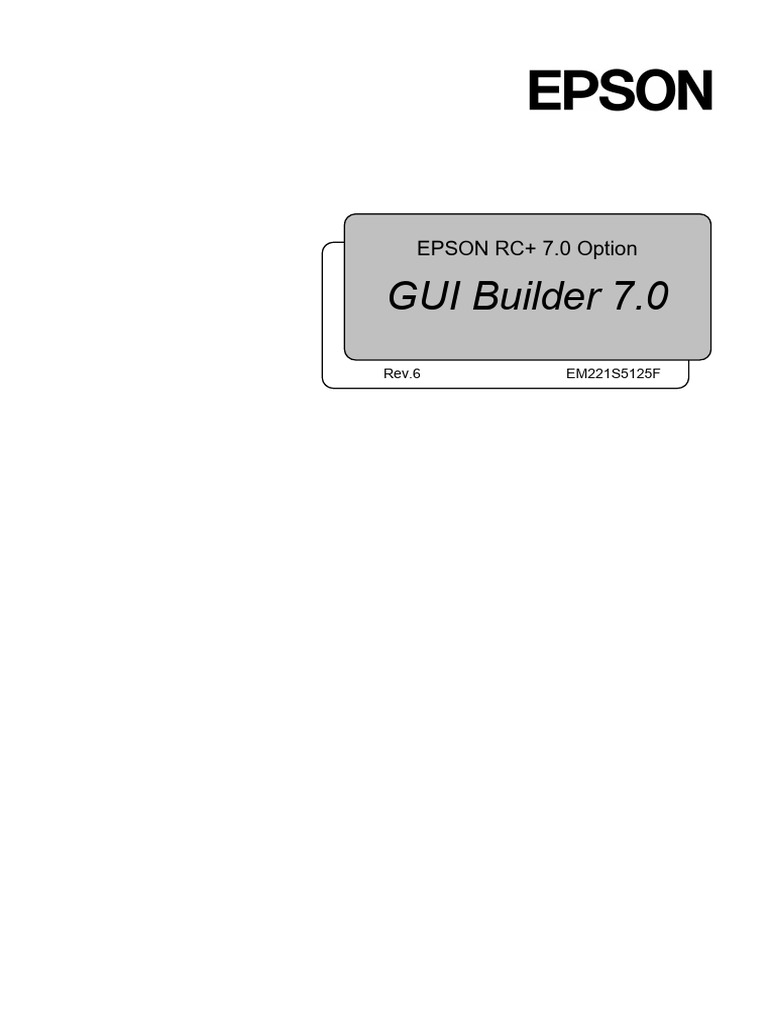 Epson Gui Builder 70 Manual-Rc700a rc90 T (r6) | PDF | Window (Computing) | Graphical User ...