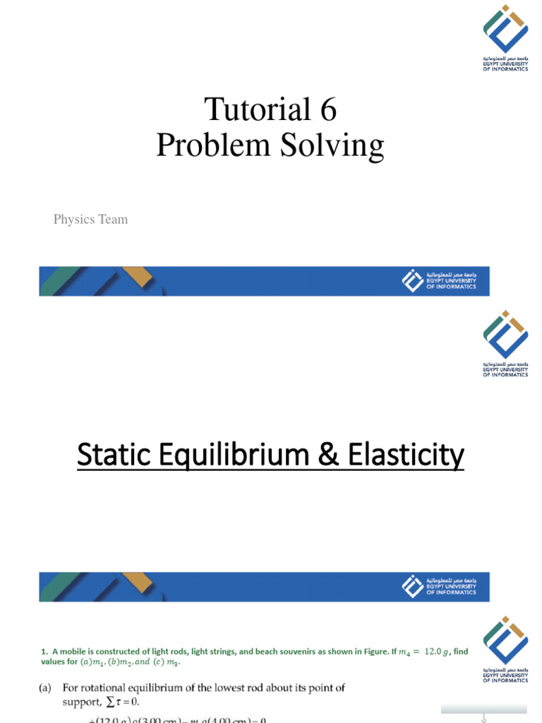 Physics Tutorial: Static Equilibrium & Forces | PDF | Orbit | Natural ...