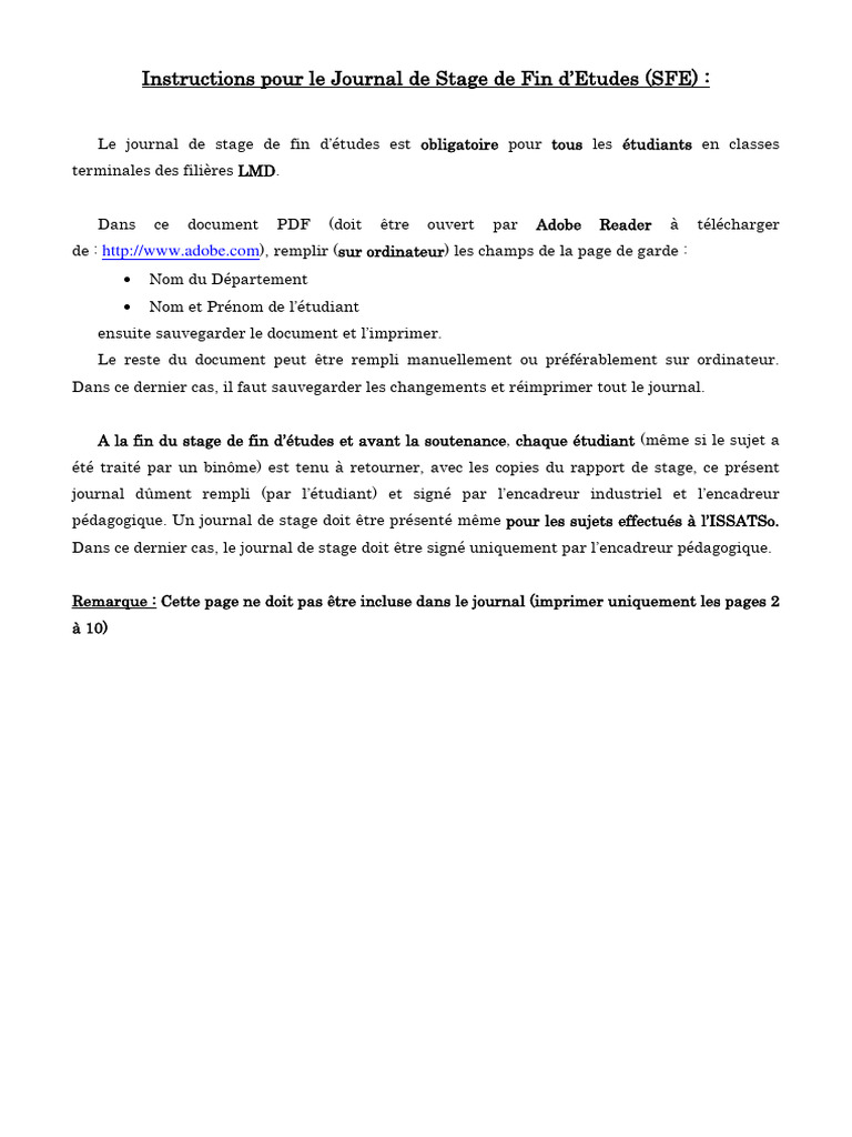 Journal de Stage de Fin d'Études | PDF | Informatique | Connaissances