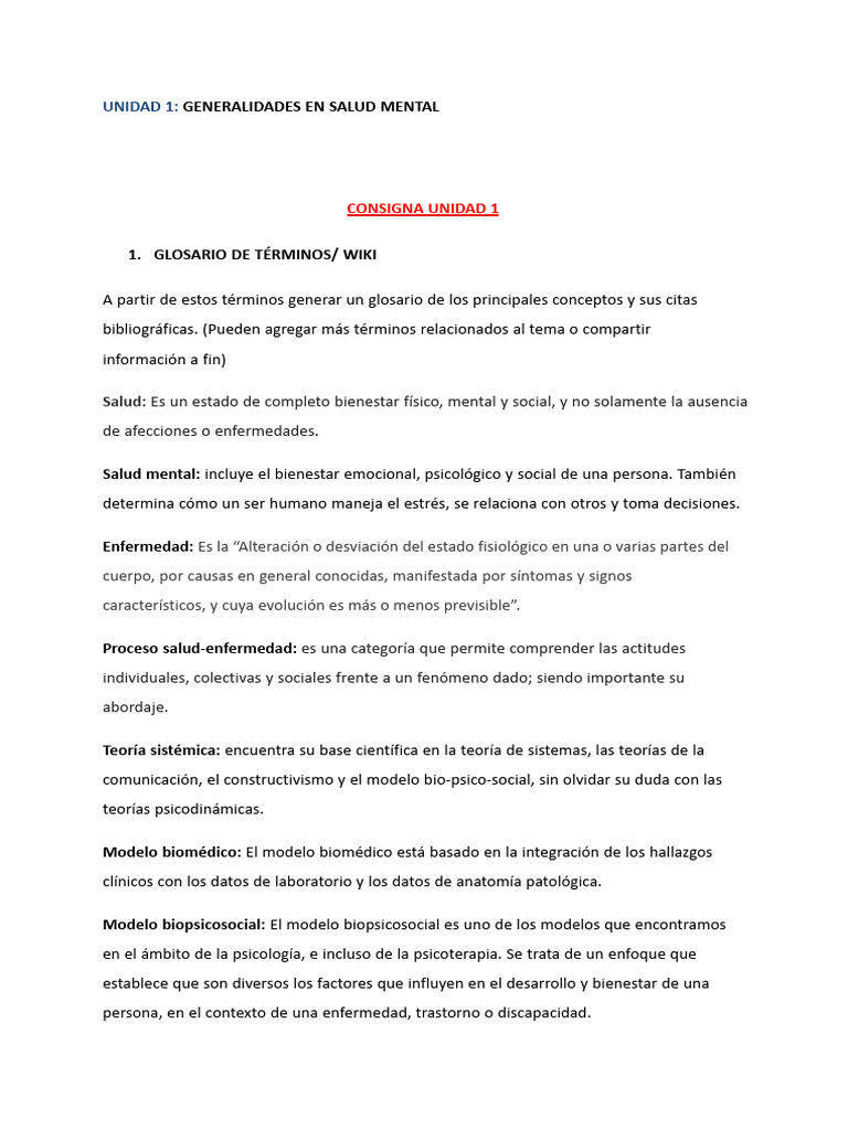 Tarea 1 Unidad 1 | Descargar gratis PDF | Comportamiento | Salud mental Tarea 1 Unidad 1 | Descargar gratis PDF | Comportamiento | Salud mental