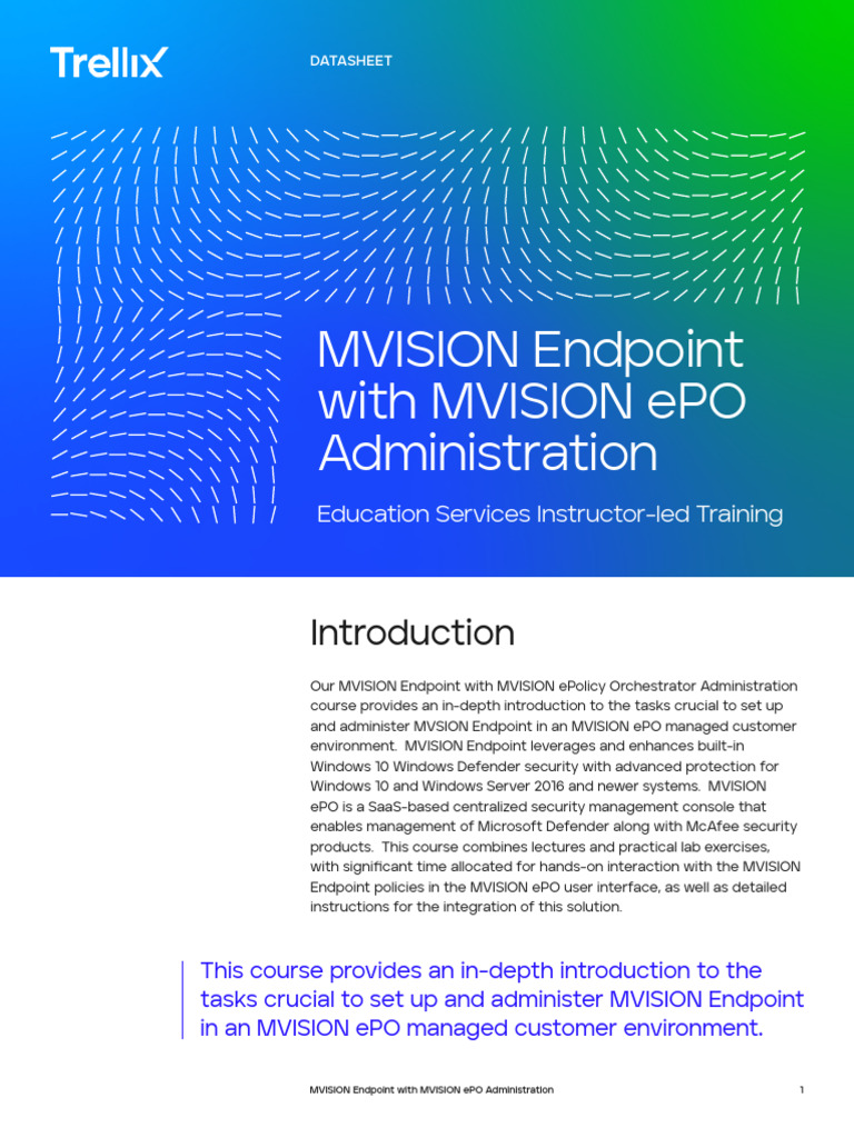 MVISION Endpoint With MVISION ePO Administration | PDF