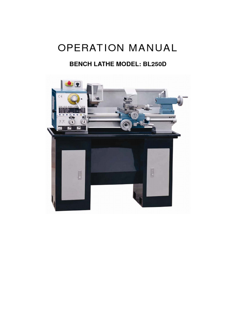 bl250d Lathe Manual | Download Free PDF | Manufactured Goods ...