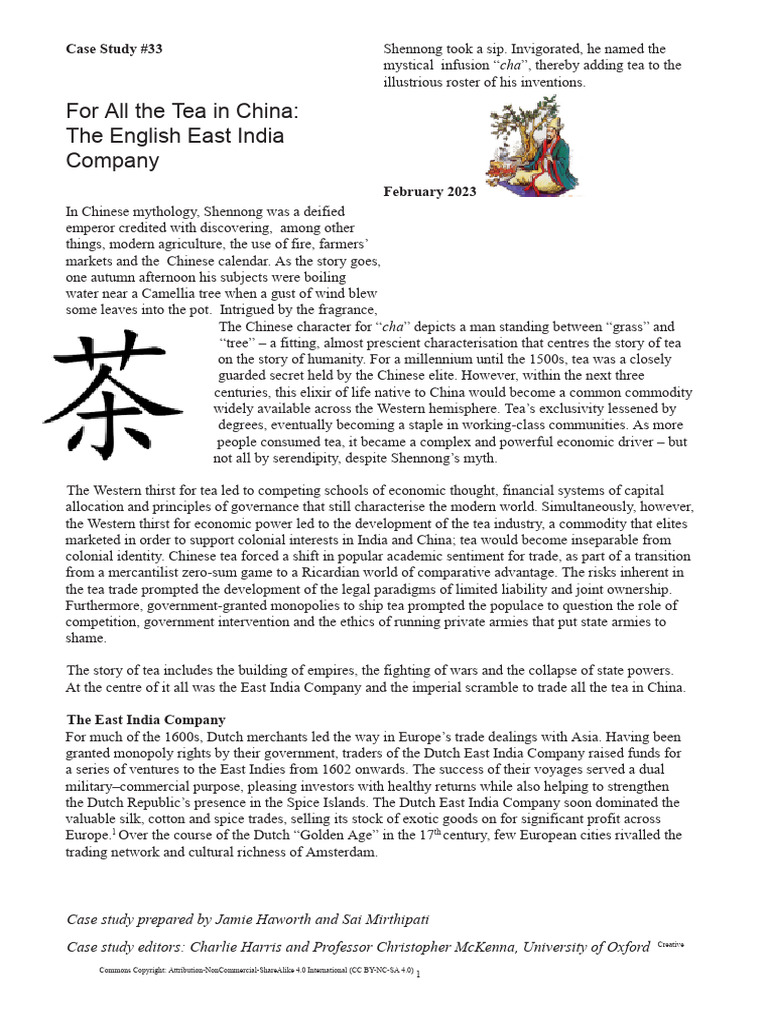 (17th Century) English East India Company | PDF | Tea | Qing Dynasty