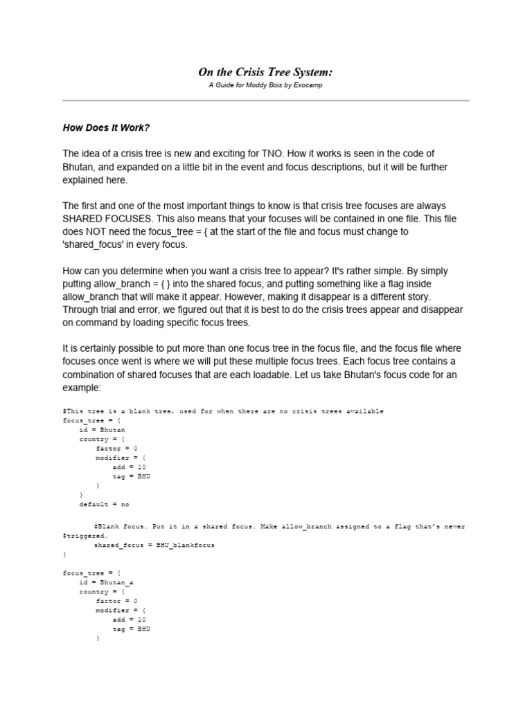 Crisis Trees For Dumbasses | PDF | Computer Science | Computer Programming