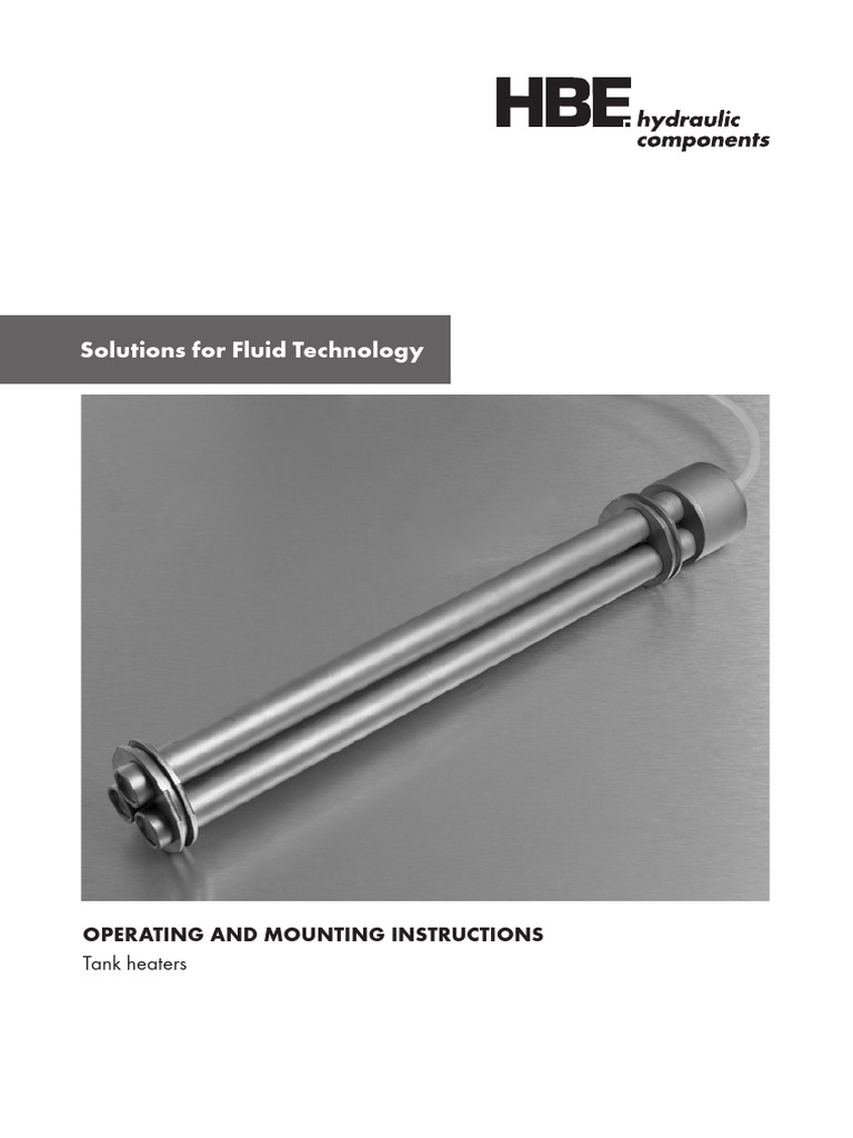 Hbe Operating-Manual Tankheaters en 1021 | PDF | Electrical Resistance ...