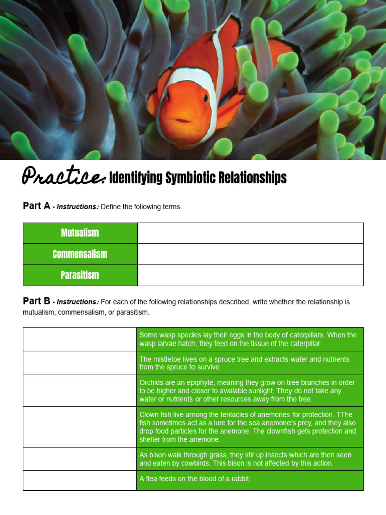Identifying Symbiotic Relationships | PDF
