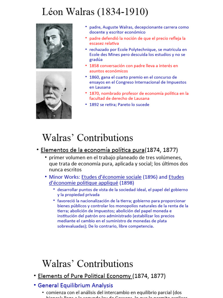 Leon Walras | PDF | Precios | Economias