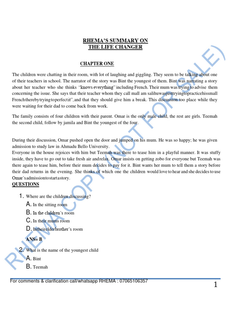 Rhema The Life Changer | PDF