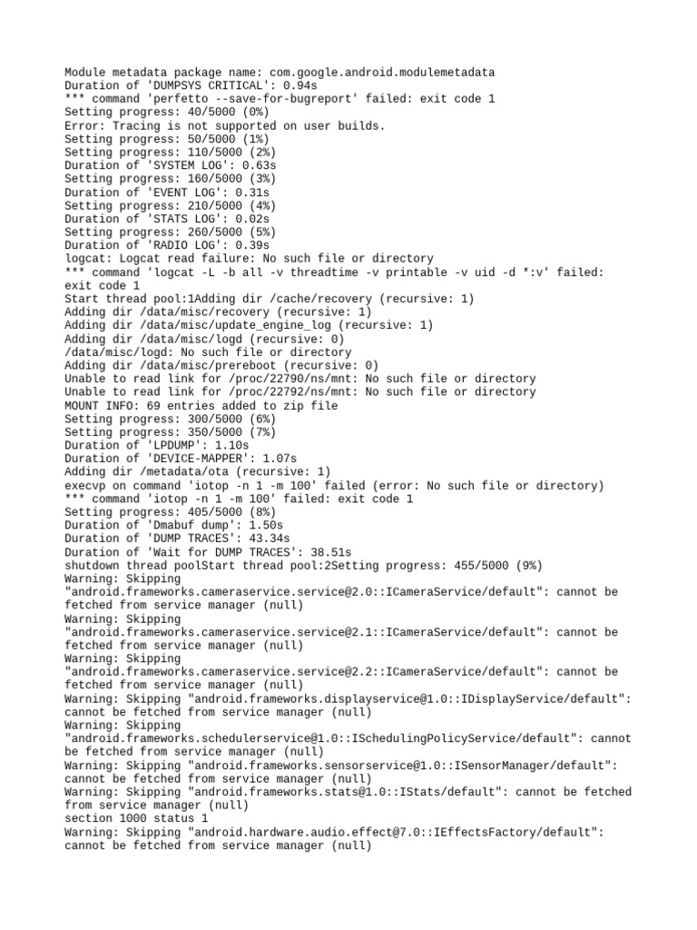 Android Logcat and Tracing Errors | PDF | Computer Programming | Software