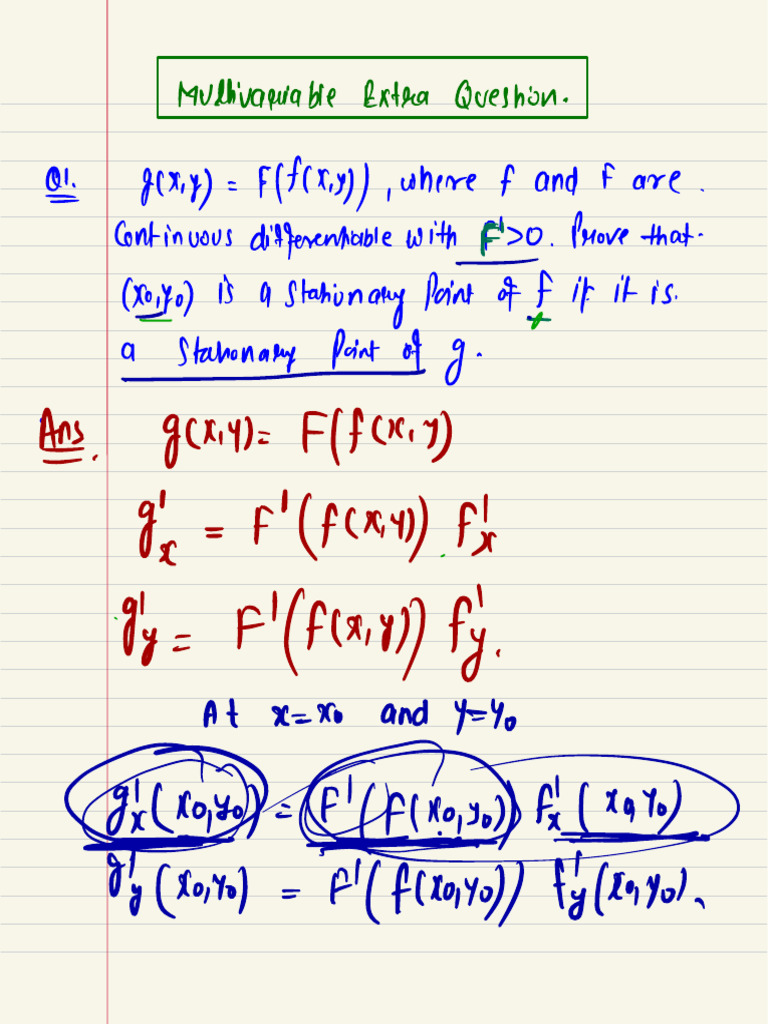 Multivariable Assignment | PDF | Convex Set | Mathematical Optimization Multivariable Assignment | PDF | Convex Set | Mathematical Optimization