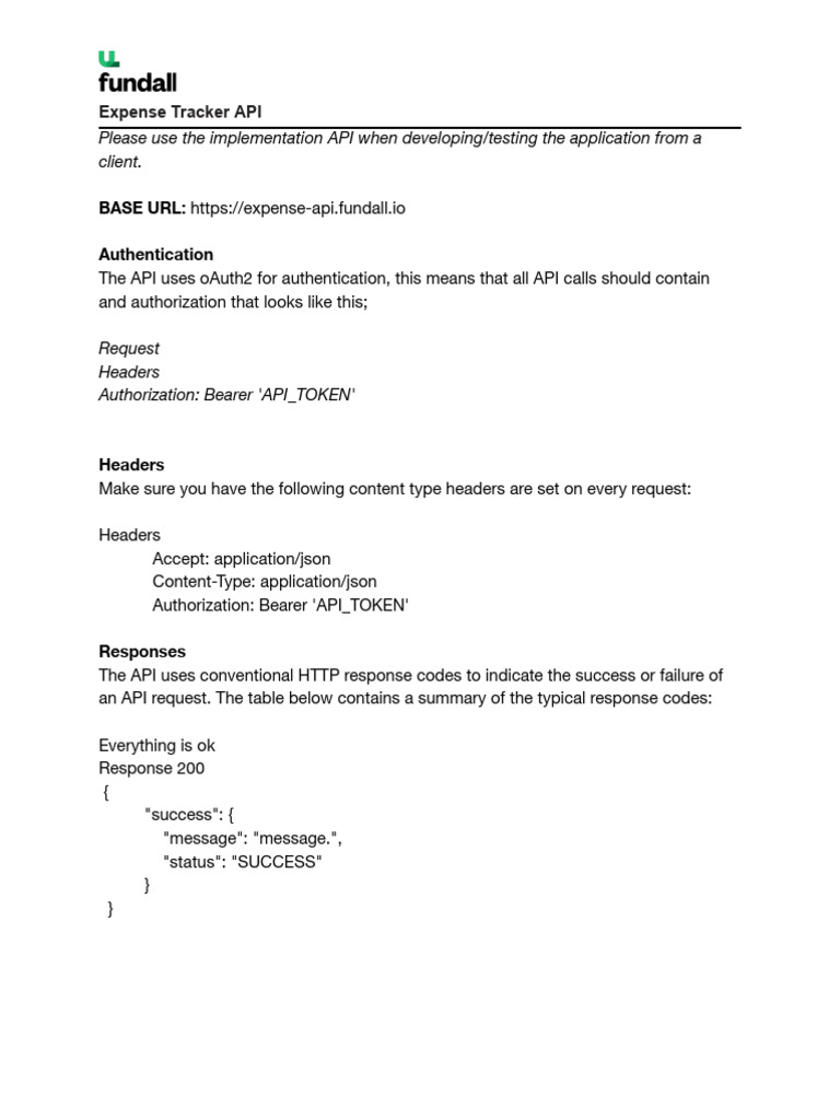 Expense Tracker API 1 | PDF