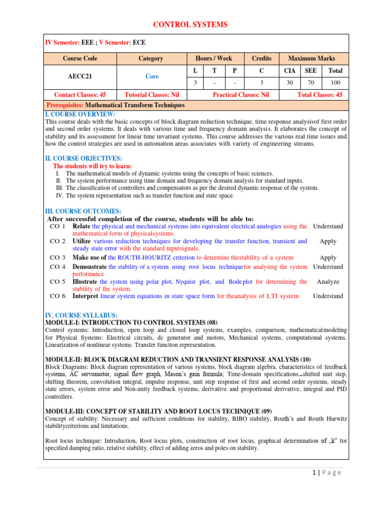 Control Systems | PDF | Control Theory | Stability Theory