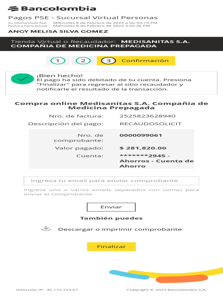 Bancolombia - Pagos PSE | PDF