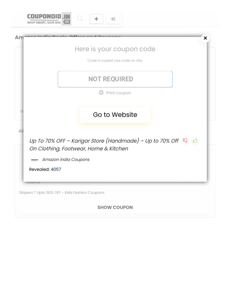 Amazon India Coupons - Couponoid | PDF | Marketing