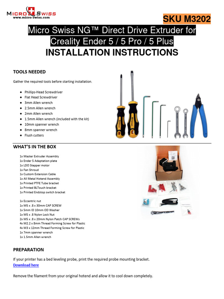 M3202 Installation Instructions | PDF | Screw | Nut (Hardware)