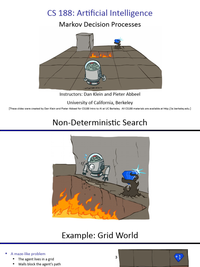 Sp14 Cs188 Lecture 8 - Mdps I | PDF | Systems Science | Cybernetics