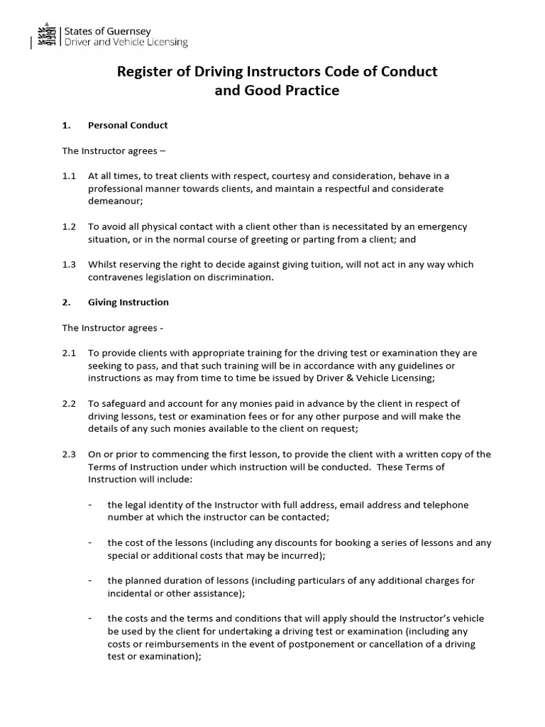 Code of Practice RDI Scheme June 2017 | PDF | Driving | Seat Belt