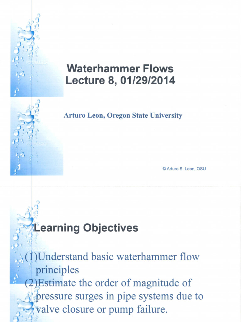 Water Hammer | PDF