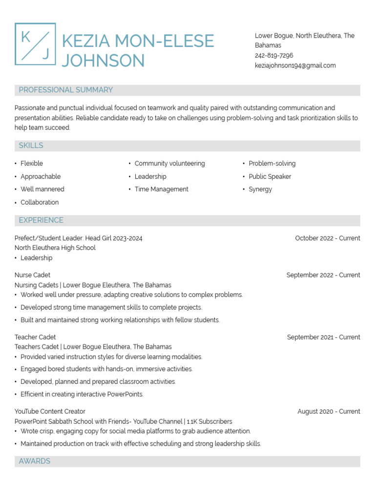 Kezia Johnson Resume | PDF | Leadership | Learning