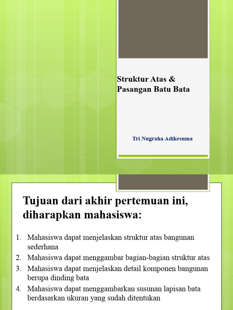 Struktur Atas Dan Pasangan Bata | PDF