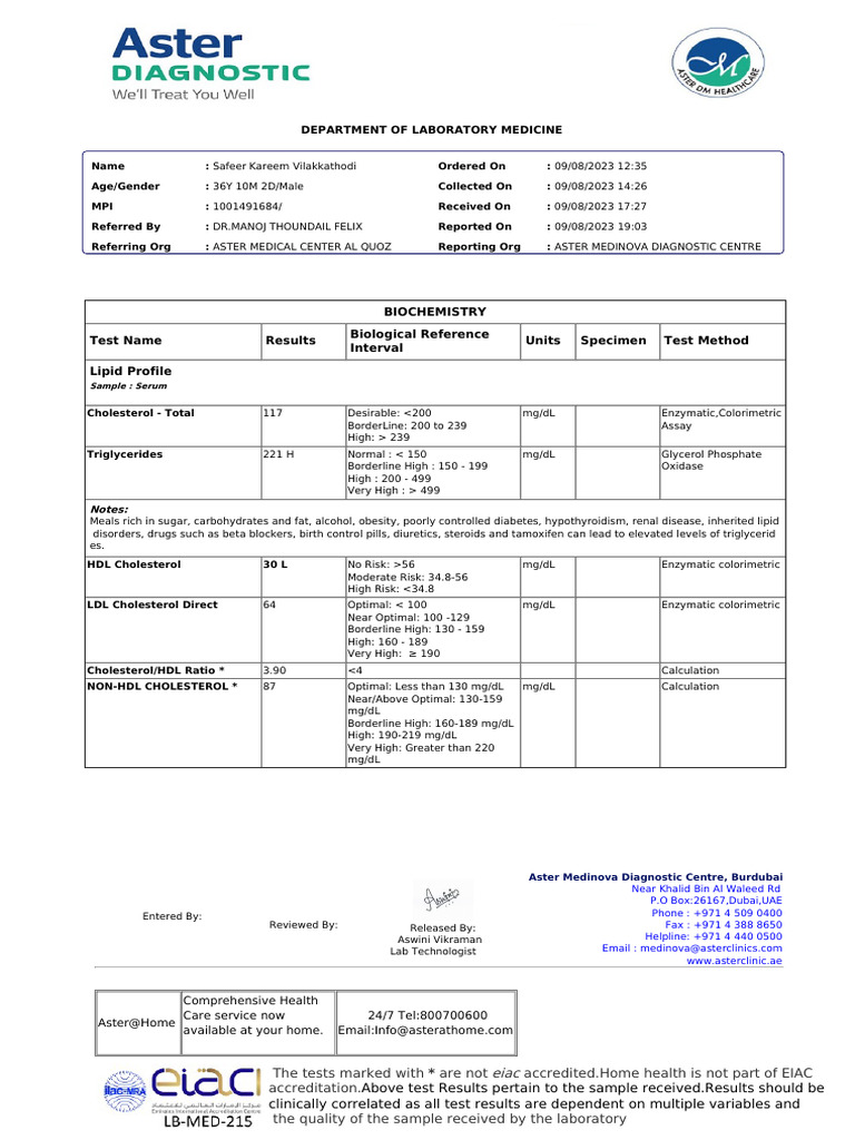 Lab - Report - 13945989 - 20230809072059 2 | PDF | Creatinine | Clinical Medicine