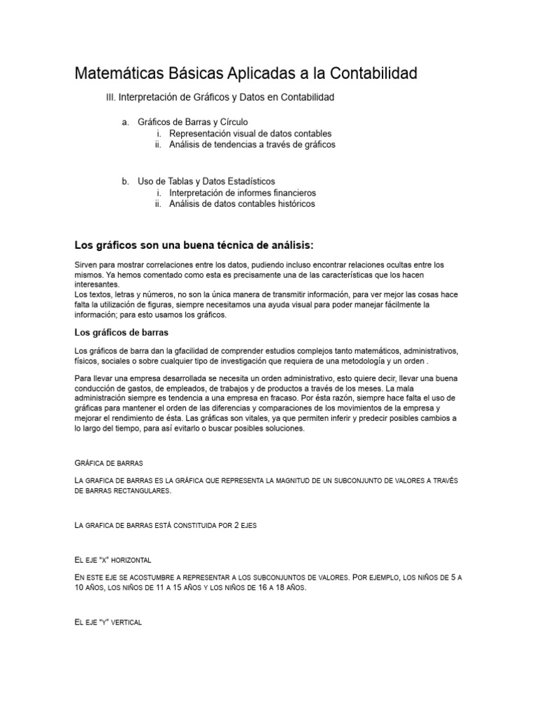 Gráficos Contables: Barras y Circulares | PDF | Contabilidad | Información