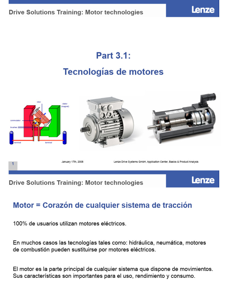 Tipo de Motores - Lenze | PDF | Motor eléctrico | Ingenieria Eléctrica