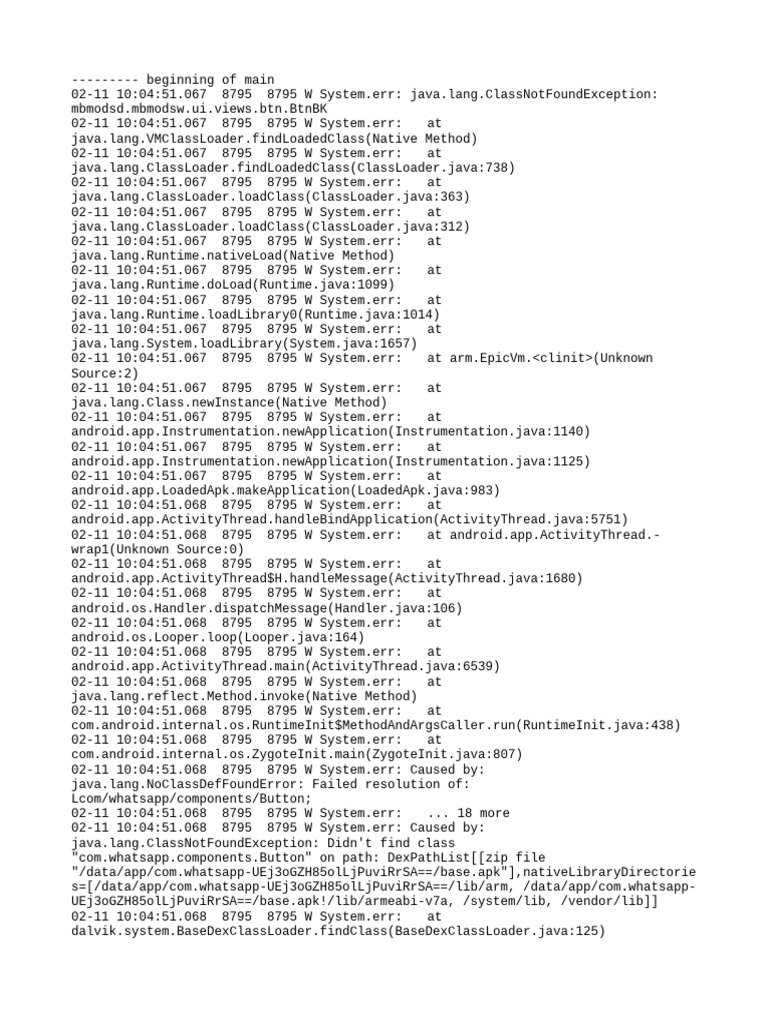 Logcat | PDF | Java (Programming Language) | Mobile App