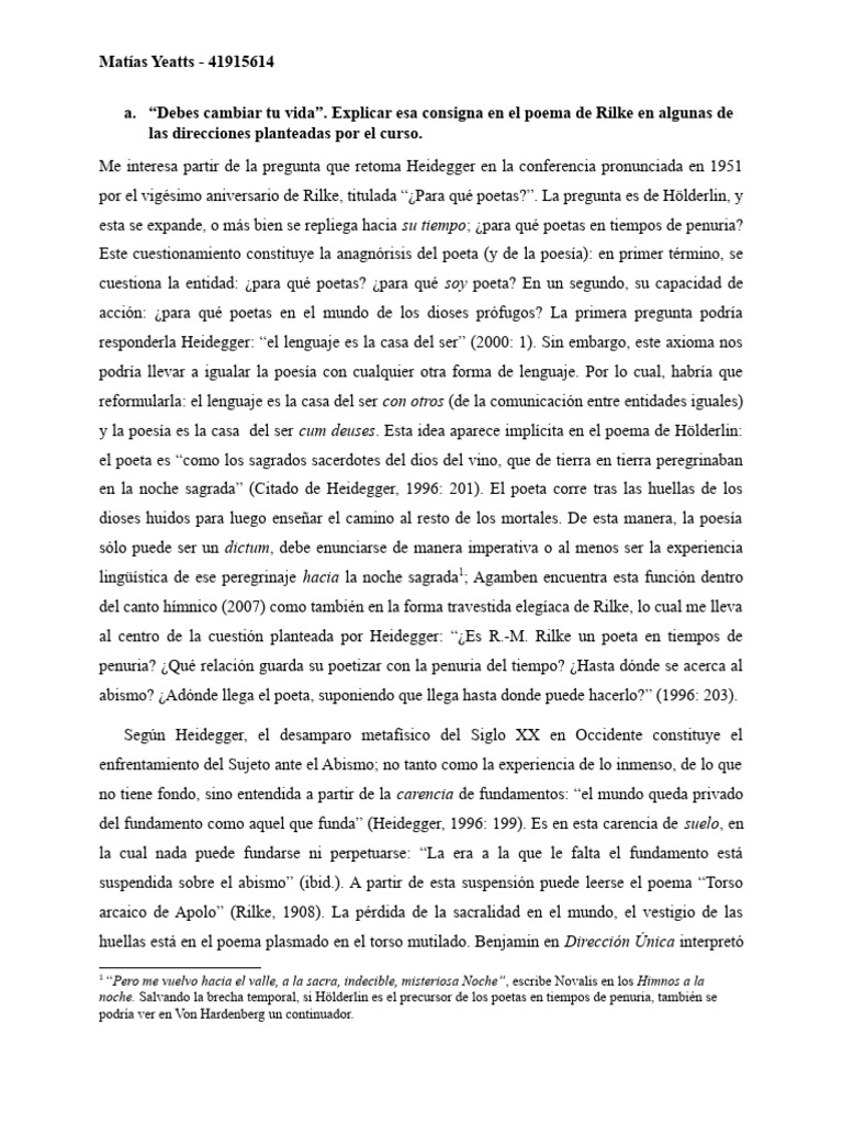 1er Parcial SXX - 2 | PDF | Martin Heidegger